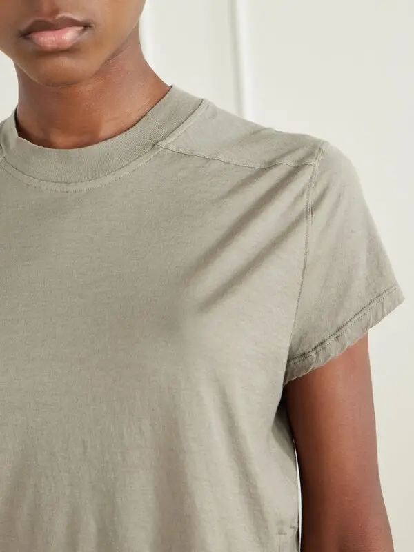 Rick Owens Cropped Cotton-jersey T-shirt