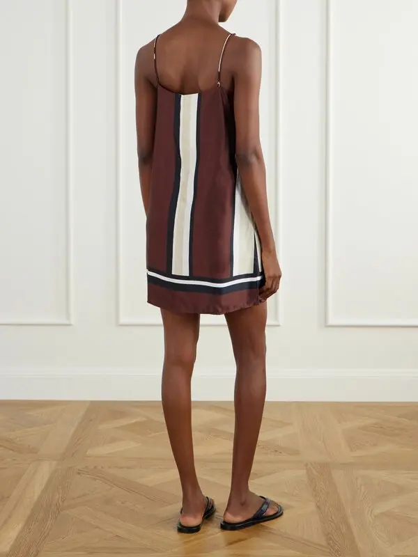 Faithfull The Brand Phylis Striped Satin Mini Dress
