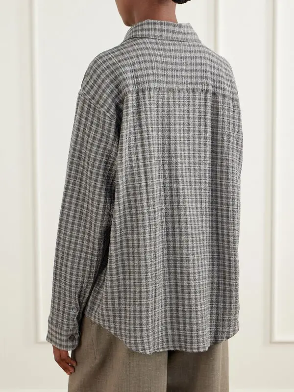 MFPEN Vacation Checked Cotton-blend Shirt