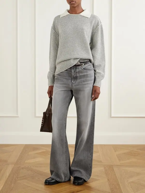 MFPEN Charming Striped Wool Polo Sweater