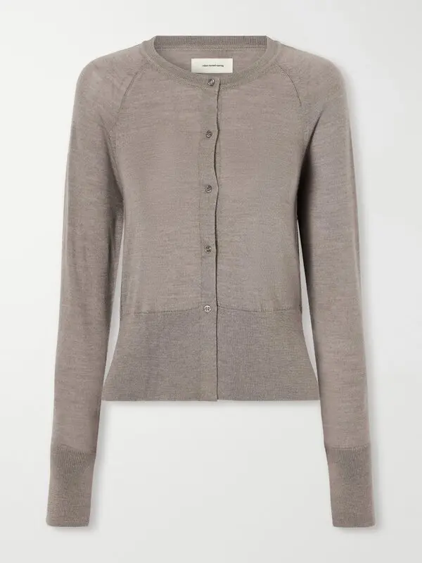 MFPEN Appointment Merino Wool And Silk-blend Cardigan