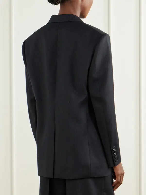 Junya Watanabe Pinstriped Wool-blend Double-breasted Blazer