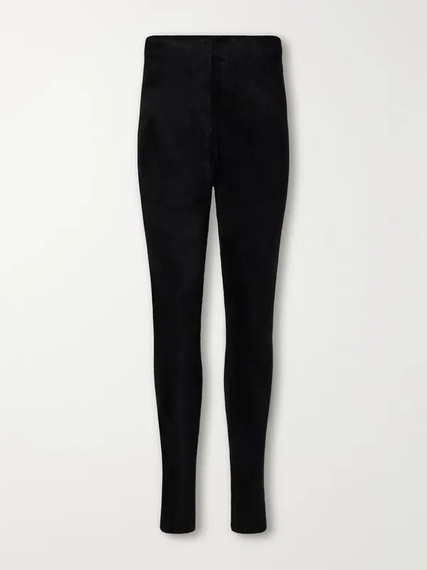 Alaïa High-rise Velvet Leggings