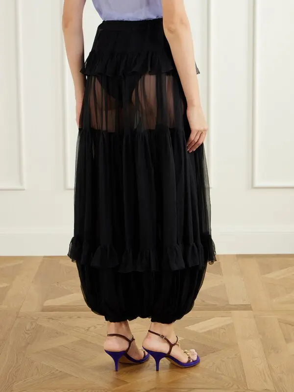 Chloé Balloon Silk-mousseline Pants