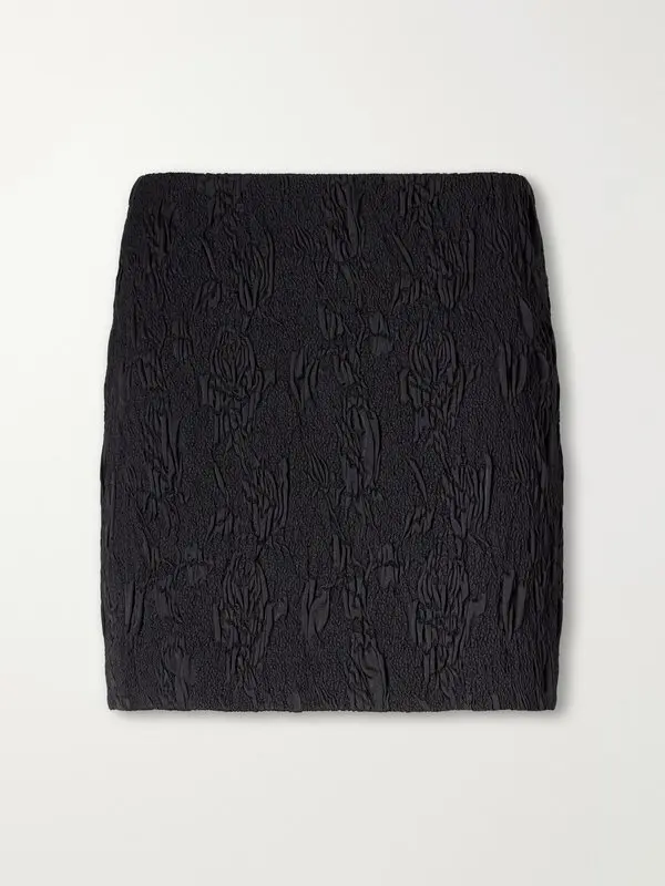 Balmain Floral-jacquard Cloque Mini Skirt