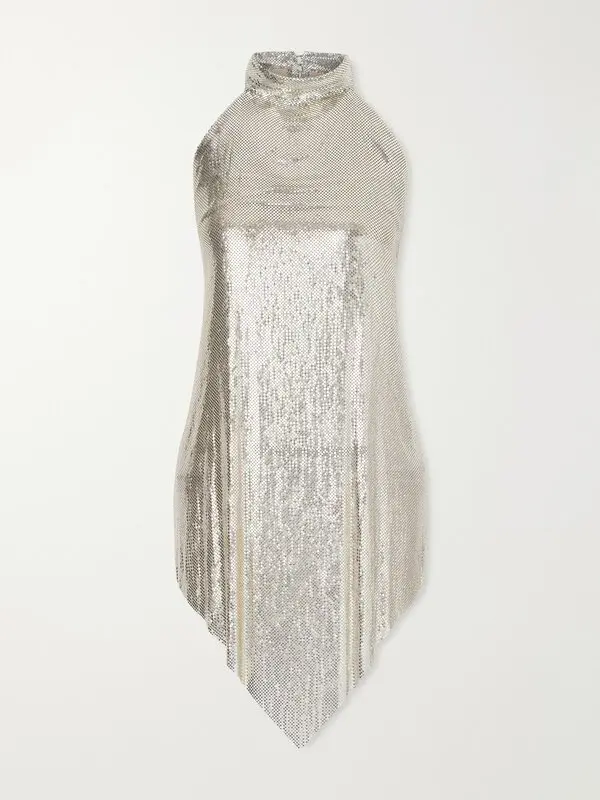 Stella McCartney Open-back Chainmail Halterneck Blouse