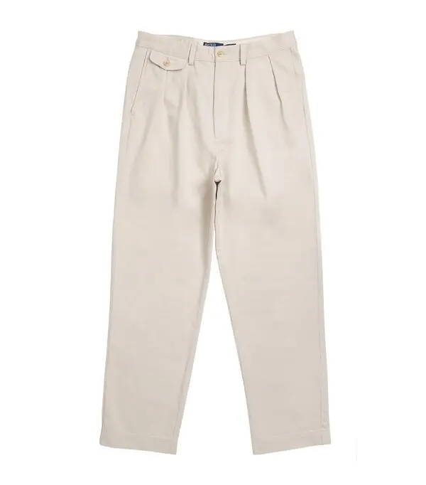 Polo Ralph Lauren Cotton Pleated Whitman Chinos - Ivory