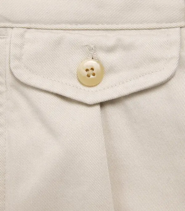 Polo Ralph Lauren Cotton Pleated Whitman Chinos - Ivory