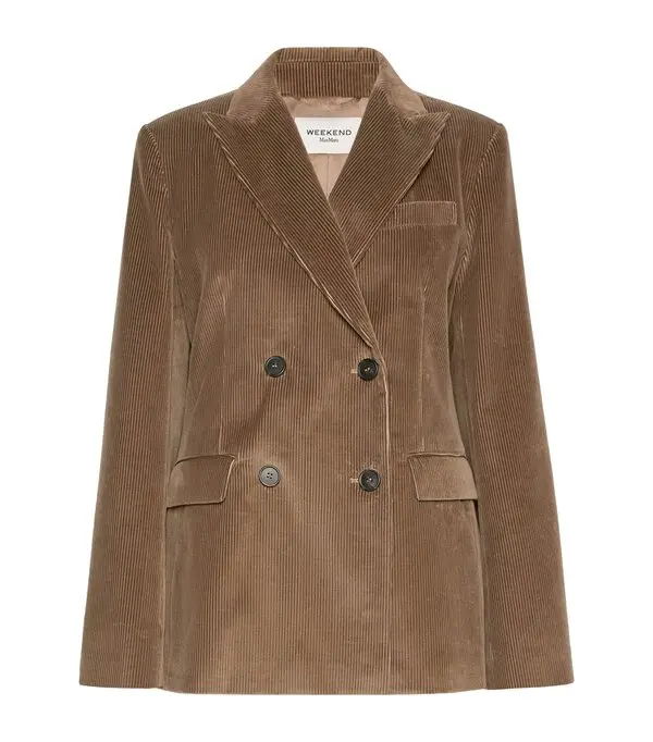 Max Mara Corduroy Double-breasted Blazer