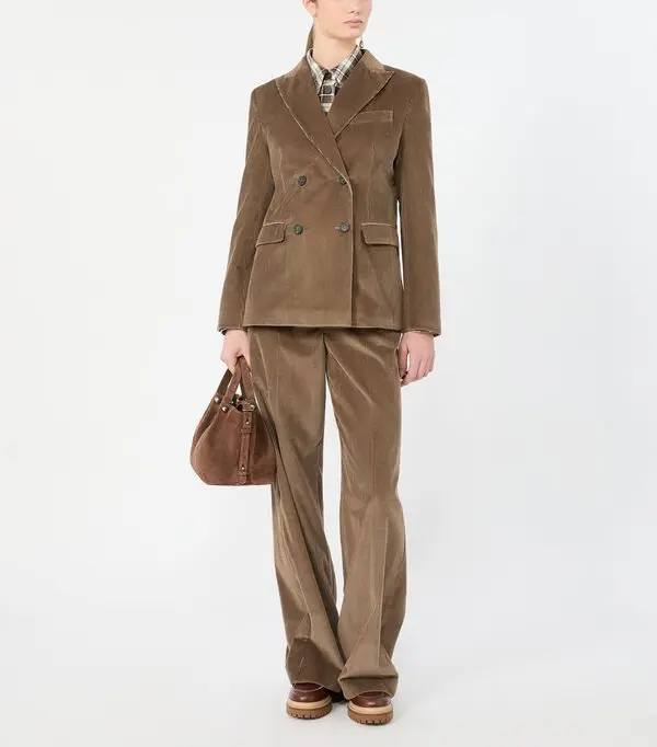 Max Mara Corduroy Double-breasted Blazer