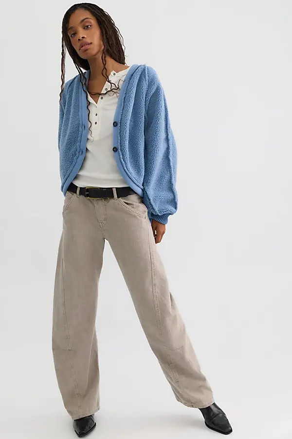 We The Free Cabin Hero Cardigen At - Dusted Blue