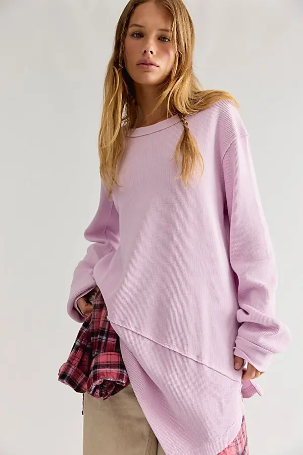 We The Free On Your Side Asymmetric Thermal At - Pink