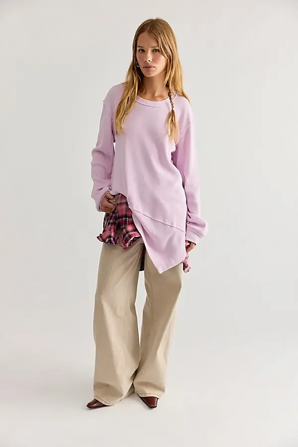 We The Free On Your Side Asymmetric Thermal At - Pink