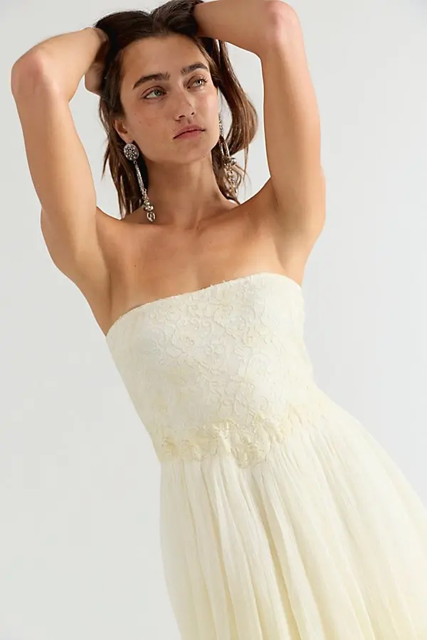 Free People Nigel Preston Romance Strapless Maxi Dress At