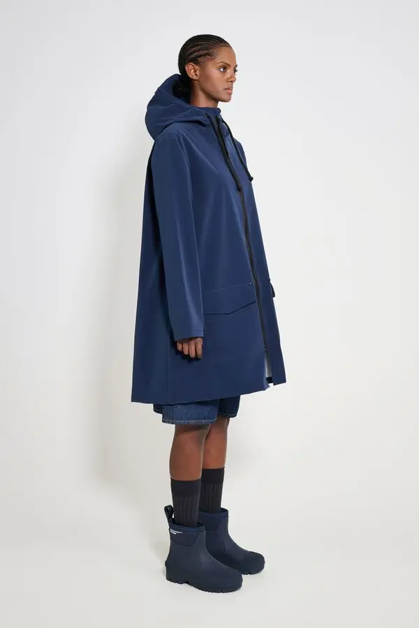 Stutterheim Mosebacke Patch Raincoat - Navy