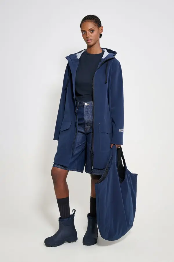 Stutterheim Mosebacke Patch Raincoat - Navy