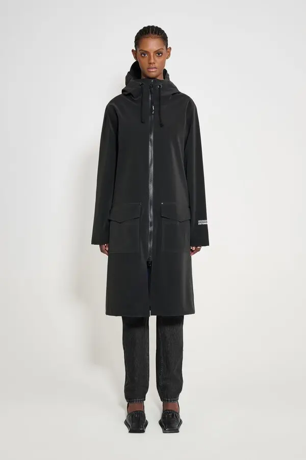 Stutterheim Stockholm Long Patch Raincoat