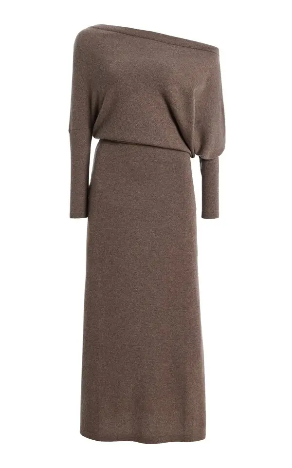Altuzarra Kasos Cashmere Midi Dress - Brown