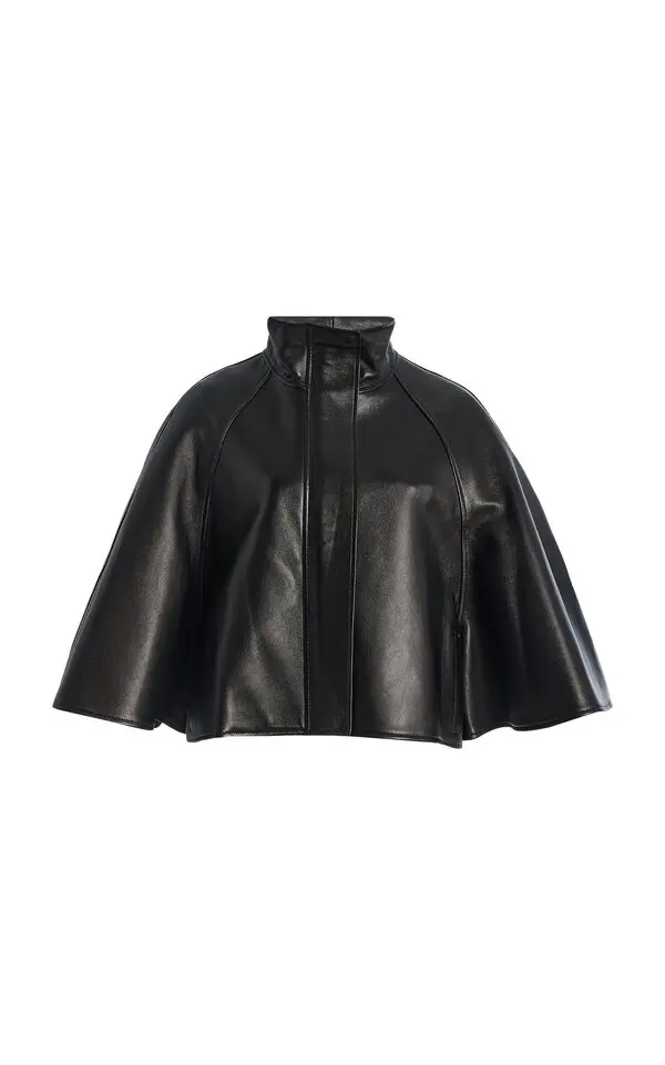 Simkhai Orvik Leather Cape Jacket