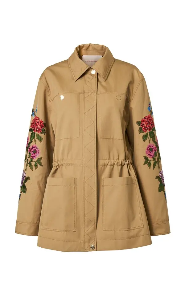 Carolina Herrera Embroidered Cotton Jacket