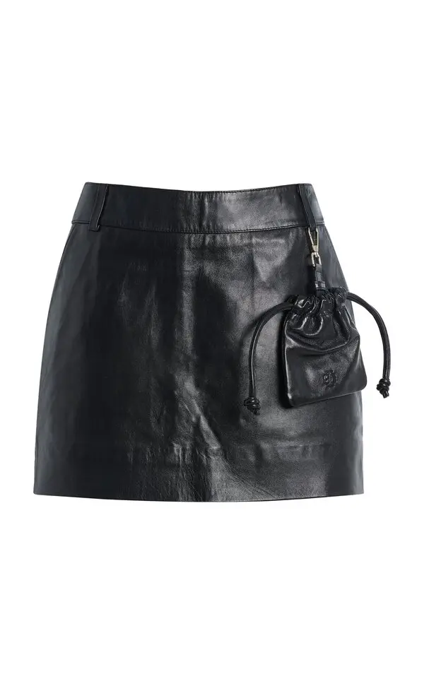 THE GARMENT Soho Leather Mini Skirt - Black