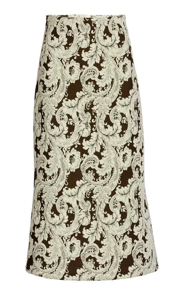 Silvia Tcherassi Atira Jacquard Midi Skirt - Multi