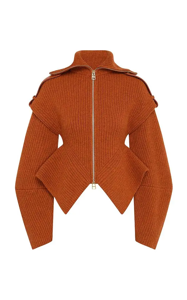 Zimmermann Valiant Utility Wool-blend Cardigan - Orange