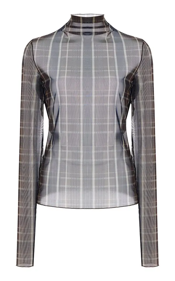 FAVORITE DAUGHTER The Sheer Fantasy Chiffon Top - Plaid