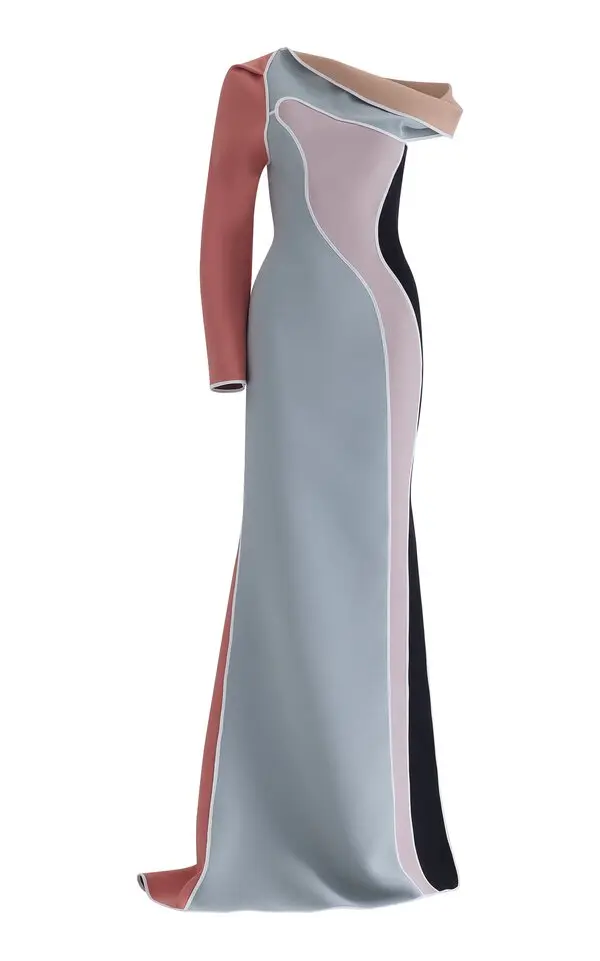 Maticevski Claudine One-shoulder Gown