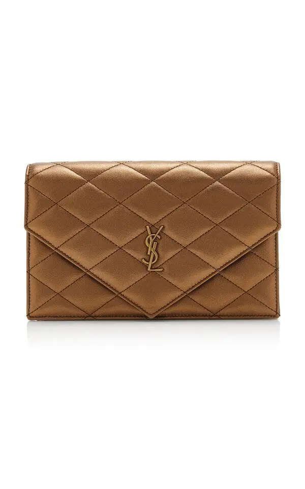 Saint Laurent Leather Chain Wallet