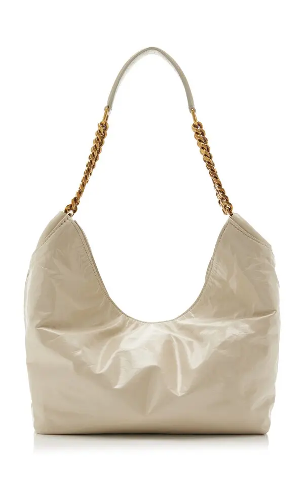 Saint Laurent Small Hortense Leather Bag - Ivory