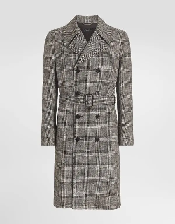 Dolce & Gabbana Double-breasted Glen Plaid Cotton Coat Coats And Jackets