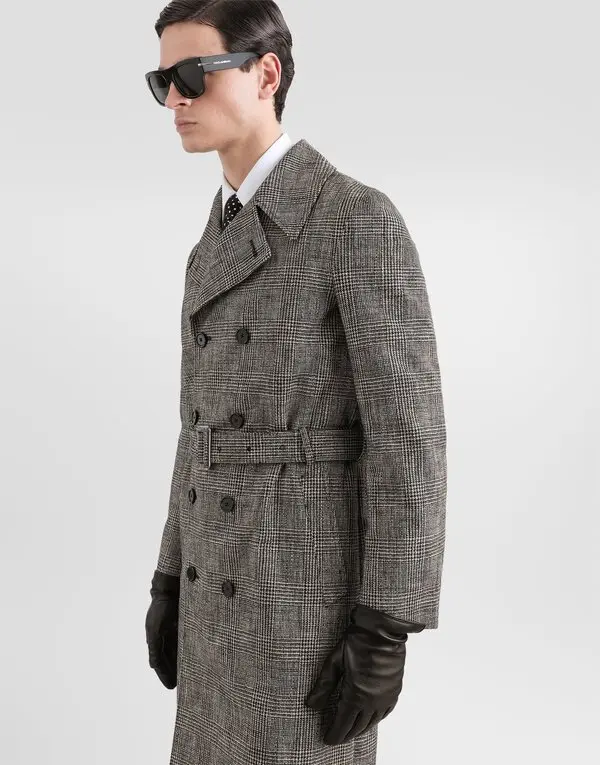 Dolce & Gabbana Double-breasted Glen Plaid Cotton Coat Coats And Jackets