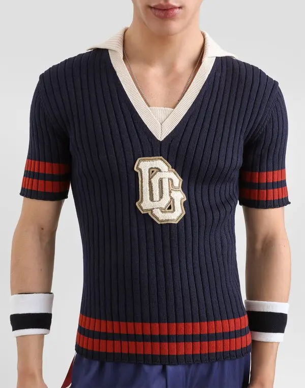 Dolce & Gabbana Ribbed Wool Pullover Sweaters And Cardigans