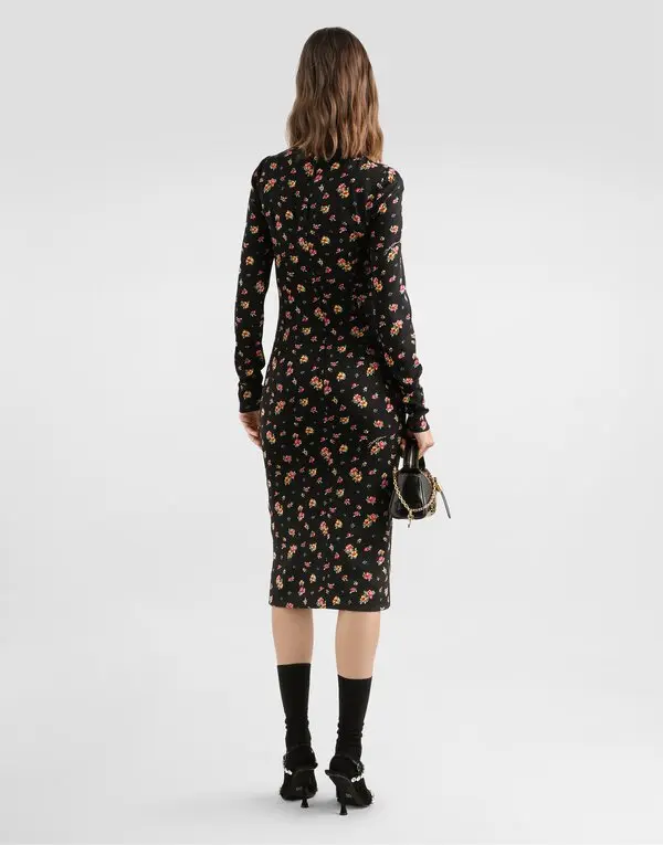 Dolce & Gabbana Small Floral-print Charmeuse Dress Dresses