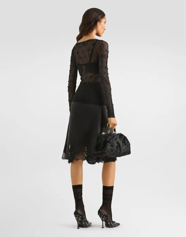Dolce & Gabbana Satin Skirt Collection Silk