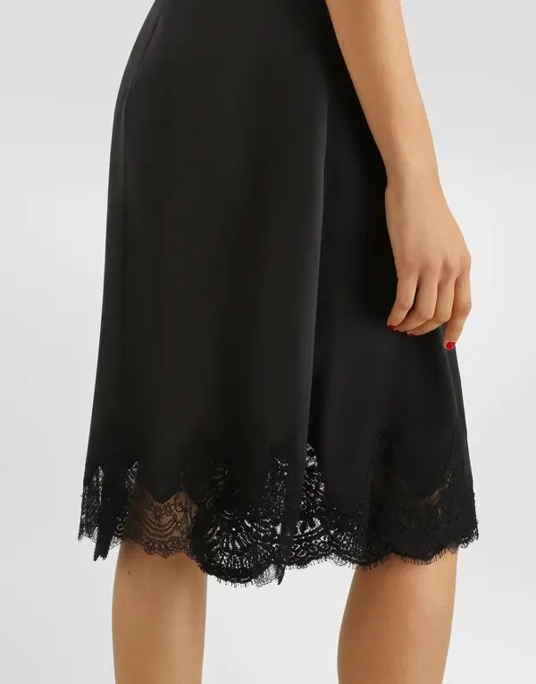 Dolce & Gabbana Satin Skirt Collection Silk