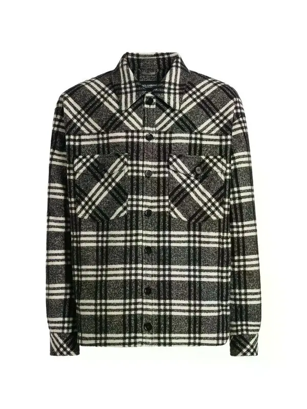 Dolce & Gabbana Check-pattern Wool-blend Shirt Jacket