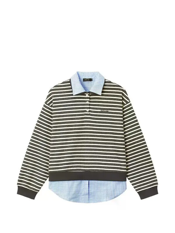 TOUT A COUP Striped Layered Sweater