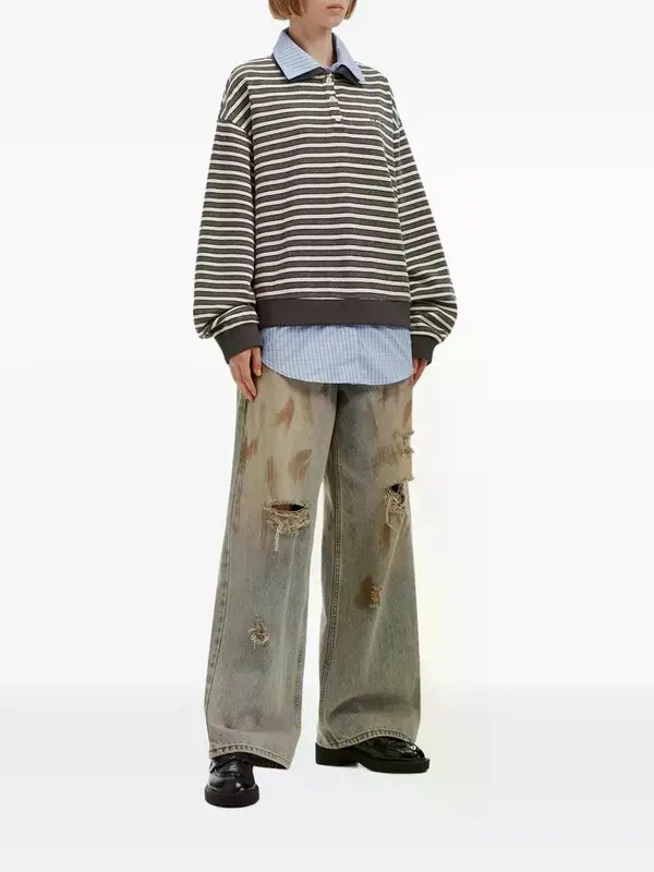 TOUT A COUP Striped Layered Sweater