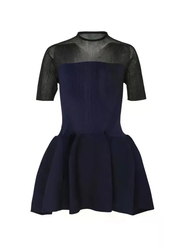 CFCL Sheer-panel Flared-skirt Sweater