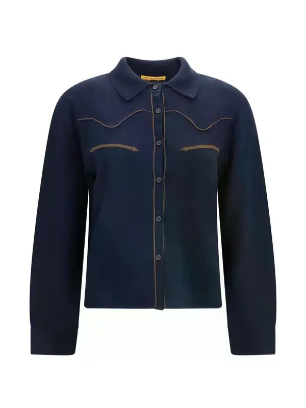 Guest In Residence Western-style Knit Shirt - Blue