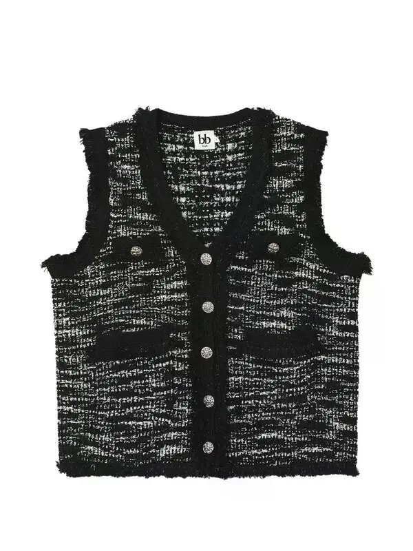 B+AB Fringe-trim Button-up Gilet