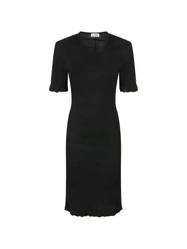 JIL SANDER Ribbed Midi Dress