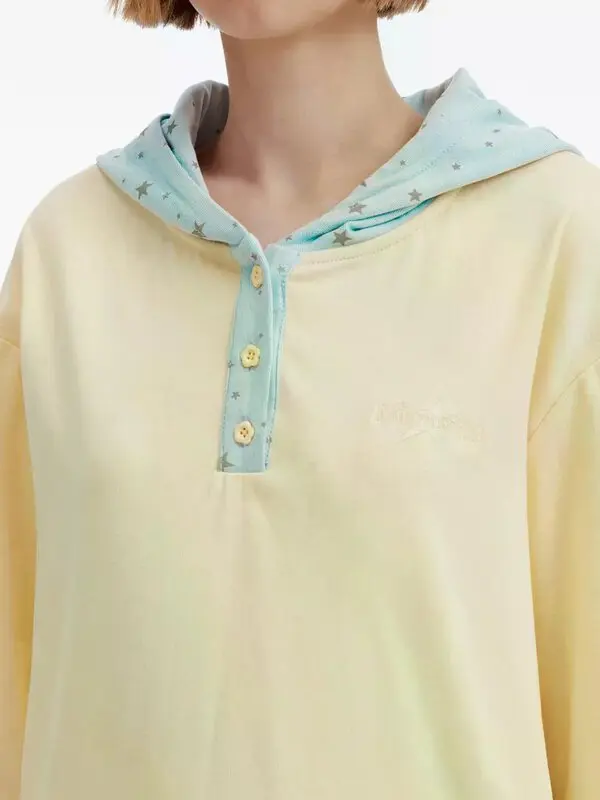 MINI CREAM Star-print Hoodie