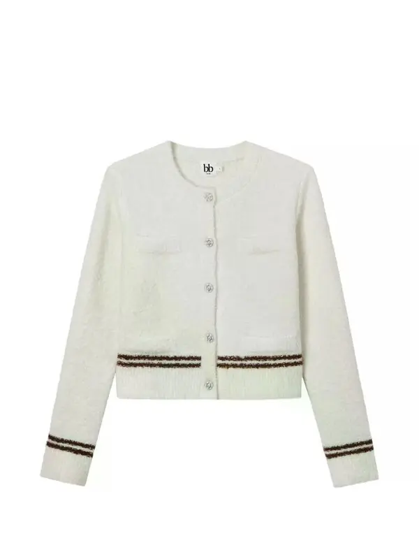 B+AB Stripe-trim Button-up Cardigan