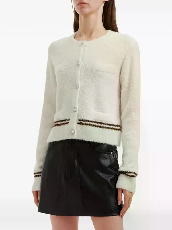 B+AB Stripe-trim Button-up Cardigan