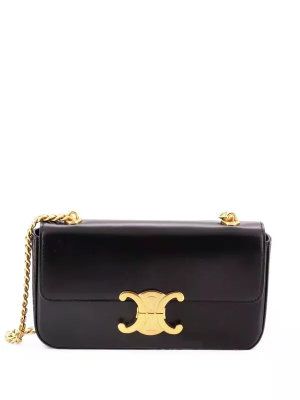 Celine Triomphe Chain Leather Small Shoulder Bag
