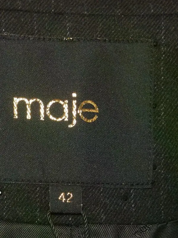 Maje Rhinestone-embellished Belted Blazer