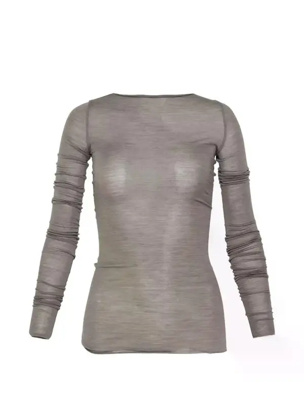Rick Owens Ls Ruched Long-sleeve T-shirt